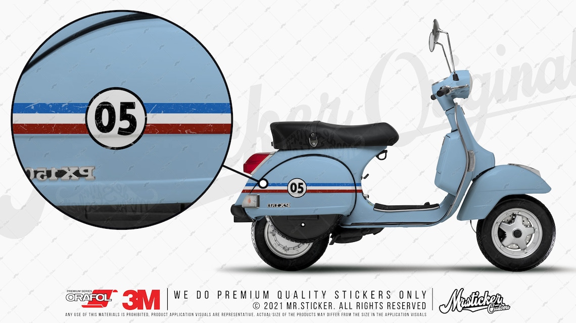 WWSTS31VP Customizable Number Decal/ Sticker for Vespa and - Etsy