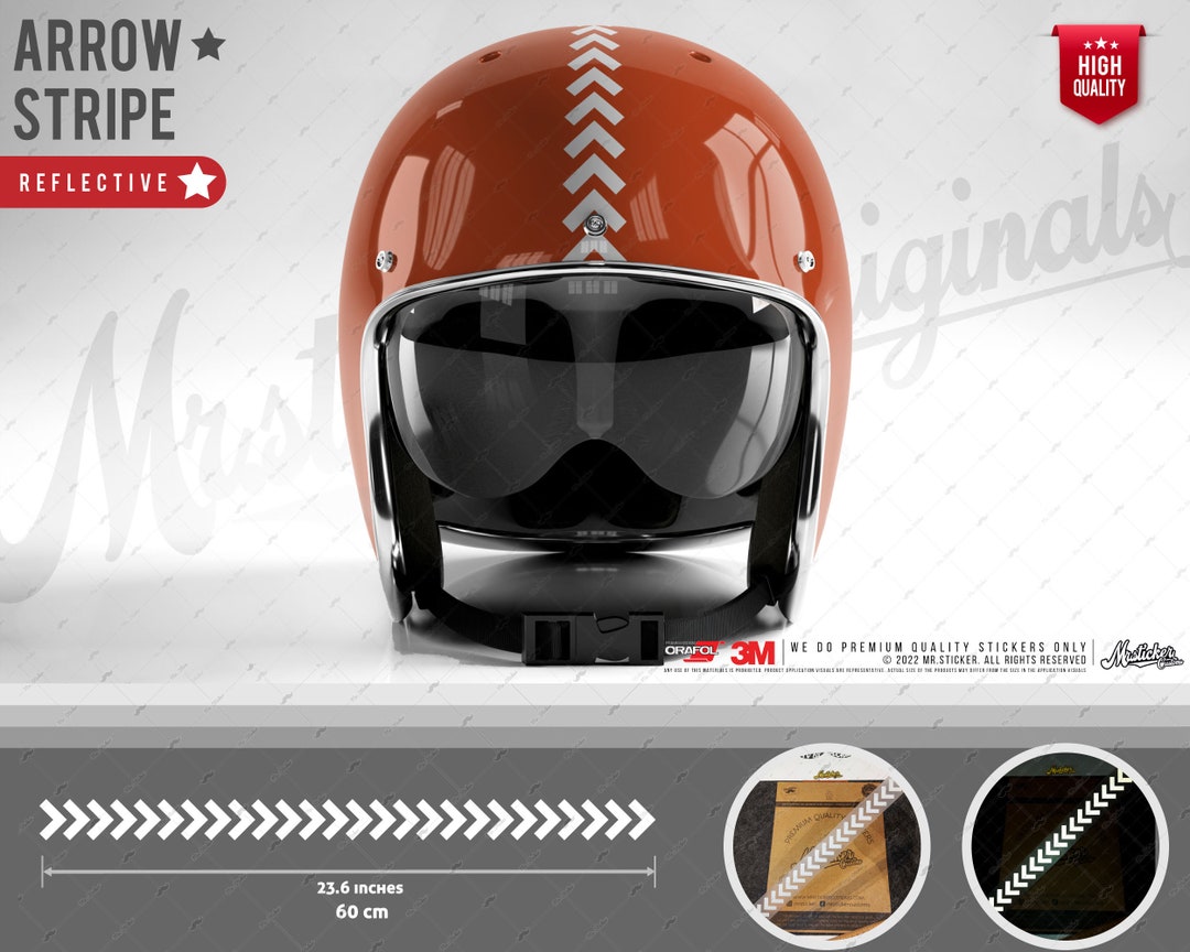WWRFHLM126 Reflective Arrow Stripe Sticker/ Decal Set | Pure Reflective ...