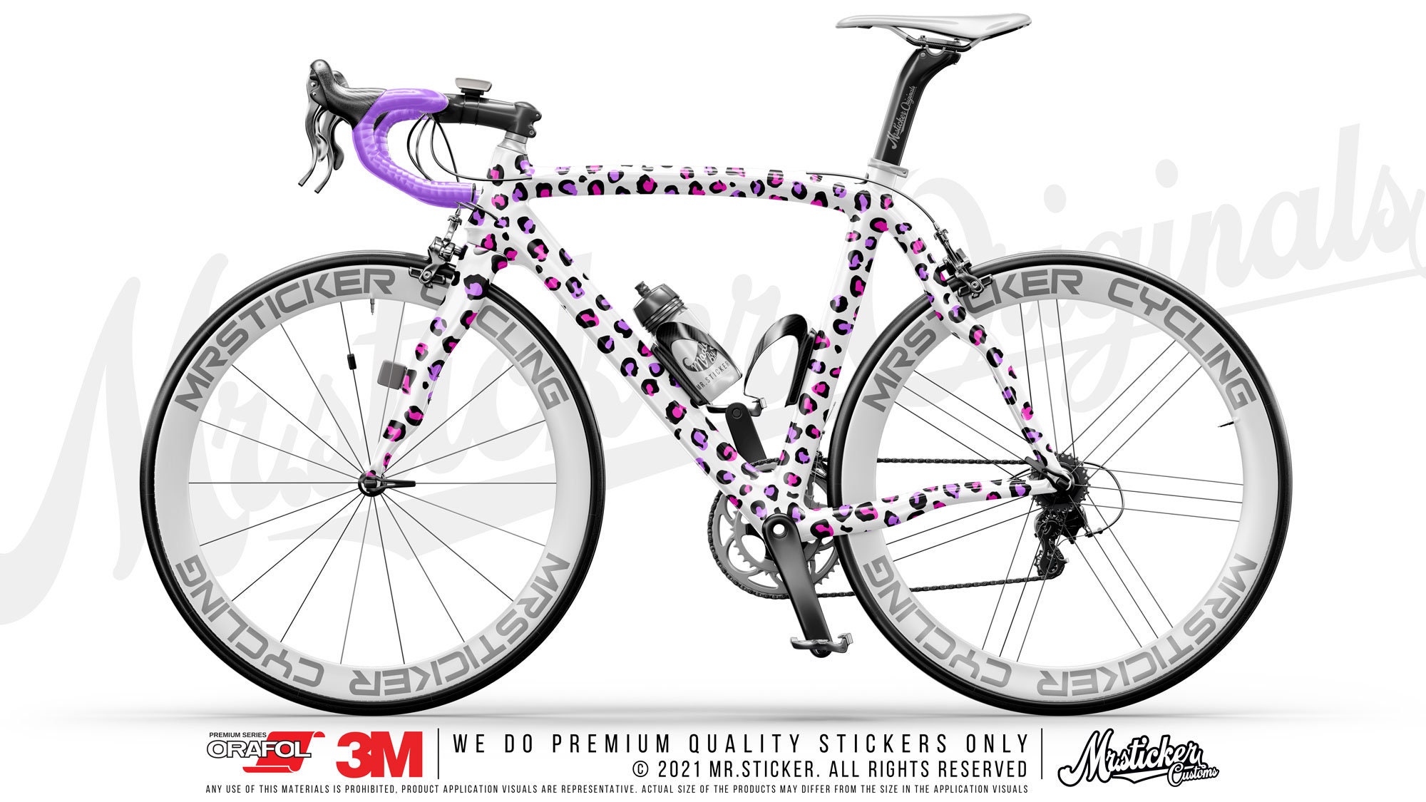 WWCMO603XS Bicycle Size Leopard Design Sticker Set 75 Pieces - Etsy