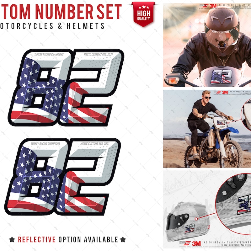Usa Number Decals - Etsy