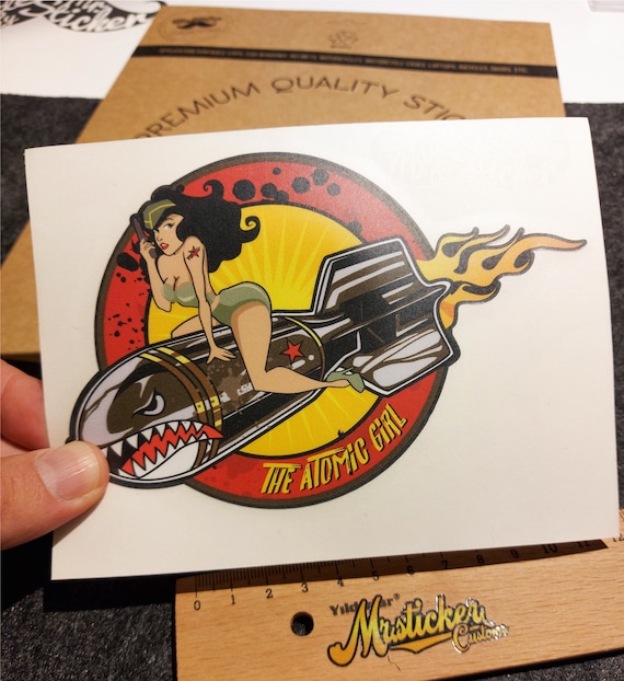 WWPNP50 Atomic Pinup Girl Sticker/decal Durable Against Sun - Etsy