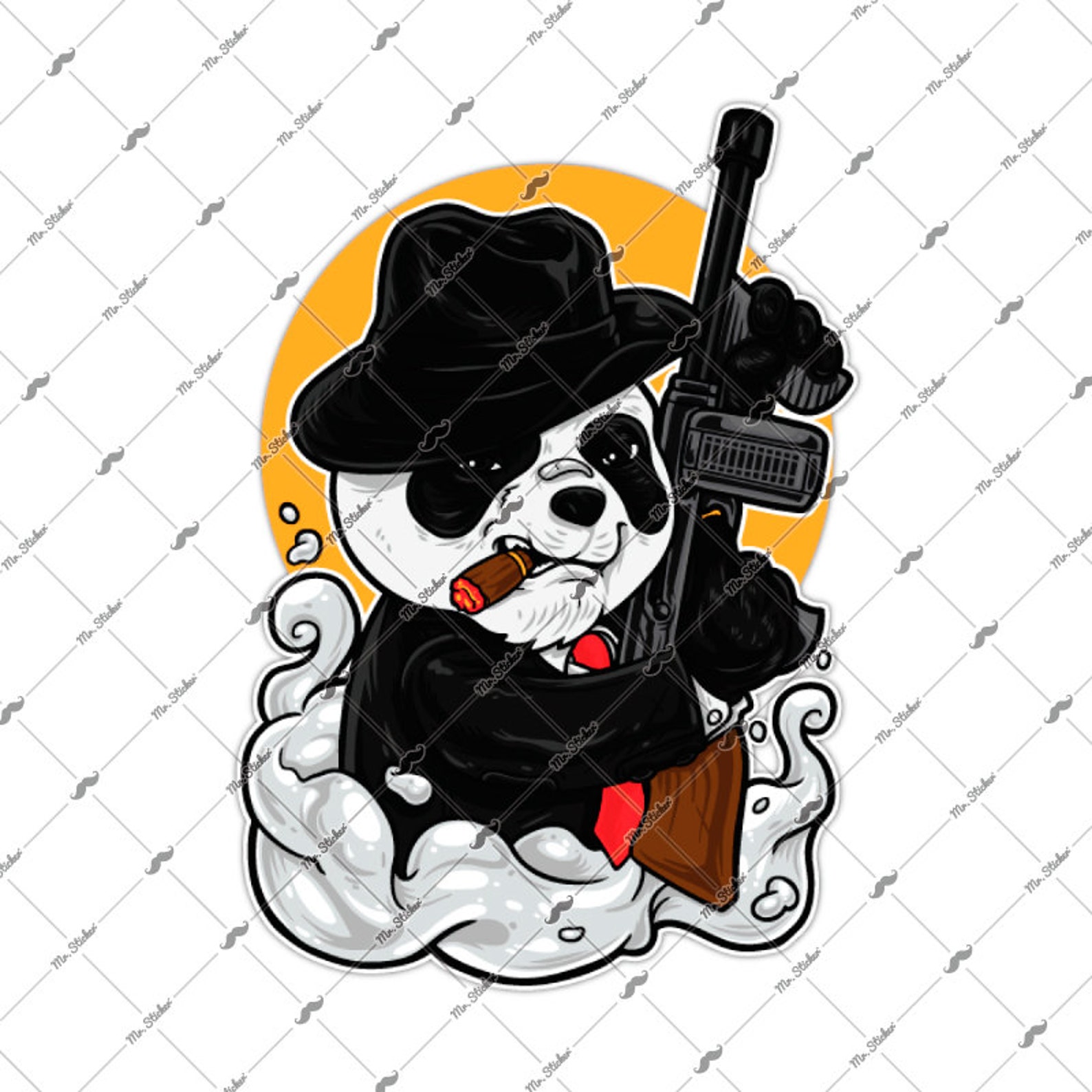 Wwan29 Mafia Panda Sticker/Decal Durable Against Sun and | Etsy