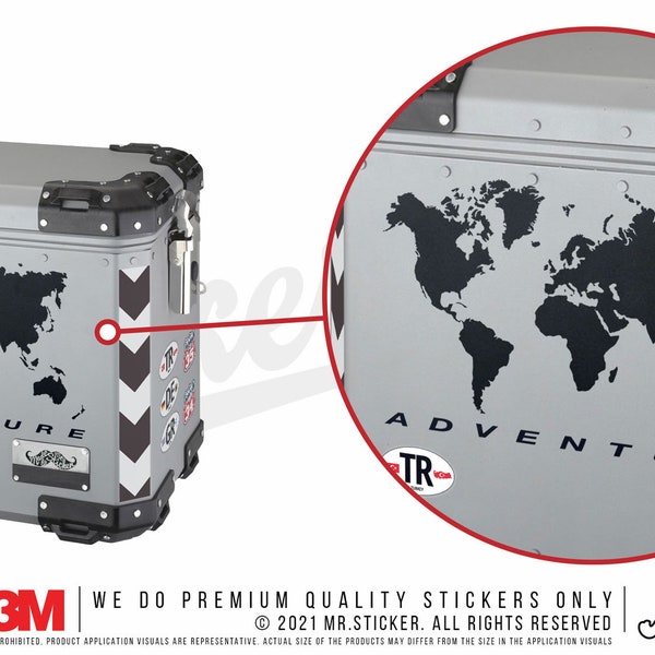 Sticker World Map With Text - Etsy