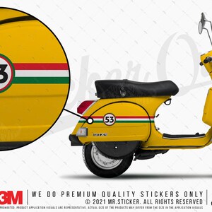 WWSTS32VP Customizable Number Decal/ Sticker Set for Vespa and Scooters ...