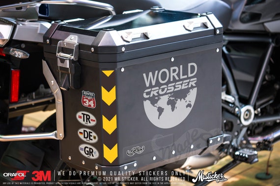 WWCSE10 World Crosser World Map Sticker / Decal Matte Silver | Etsy