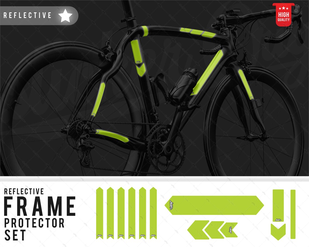 WWBCY32 Reflective Bicycle Frame Protector | Bright Green Design ...