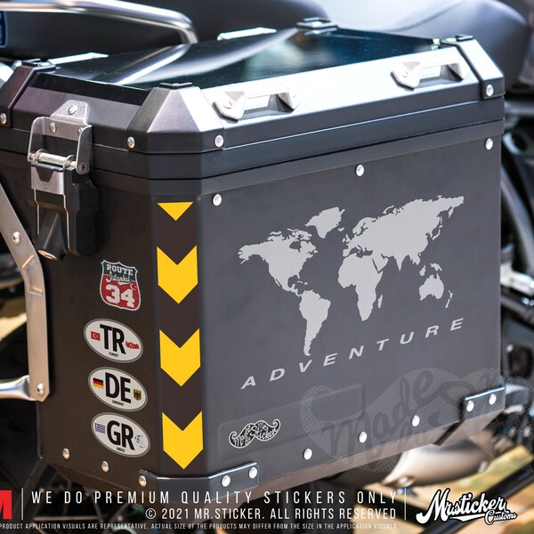 Sticker World Map With Text - Etsy