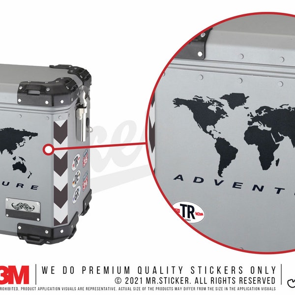 Sticker World Map With Text - Etsy