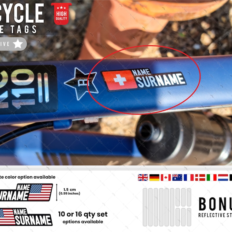 Bike Name Sticker - Etsy