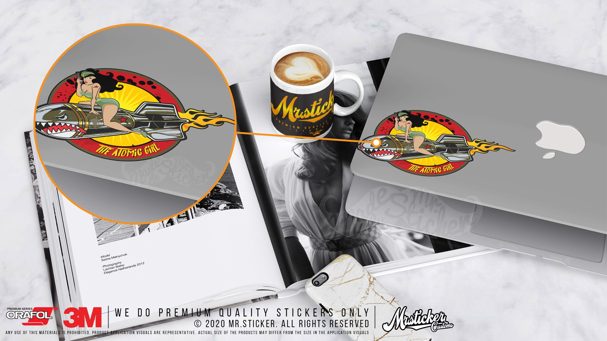 WWPNP50 Atomic Pinup Girl Sticker/decal Durable Against Sun - Etsy