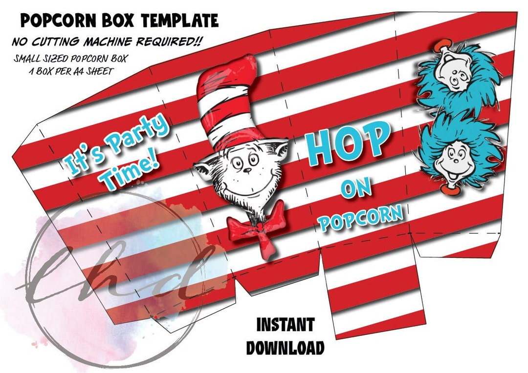 Popcorn Box Template - the Cat - Things - Twins - Hop on Popcorn ...