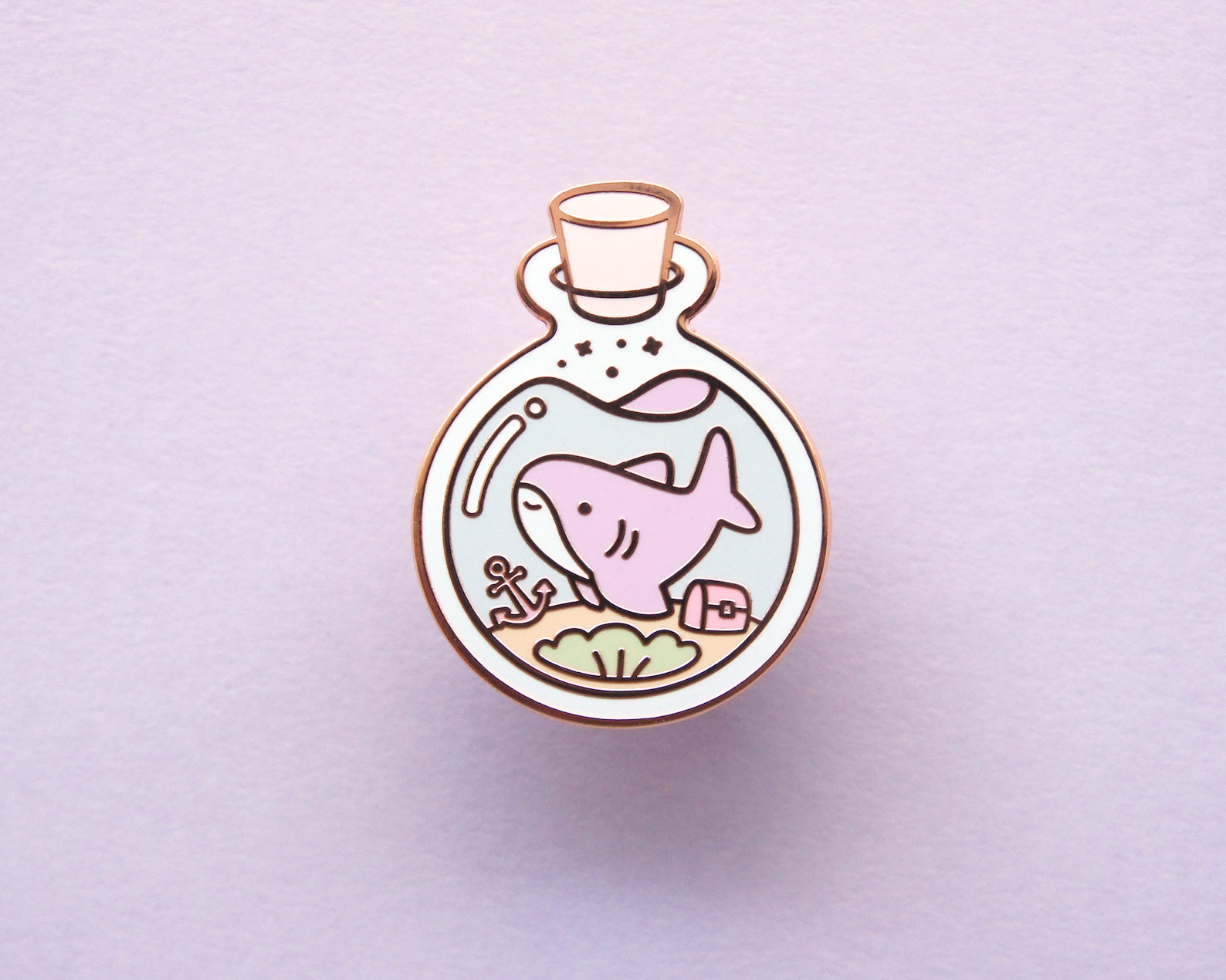 Shark Pin Ocean Bottle Collection Cute Lapel Hard Enamel - Etsy