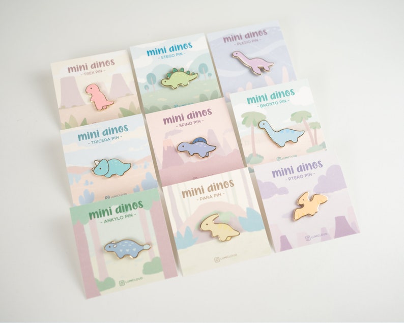 Dinosaur Enamel Pins Mini Dinos Dinosaur Jewelry Cute - Etsy