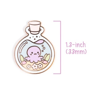 Octopus Pin - Ocean Bottle Collection - Cute Lapel Hard Enamel Pin ...