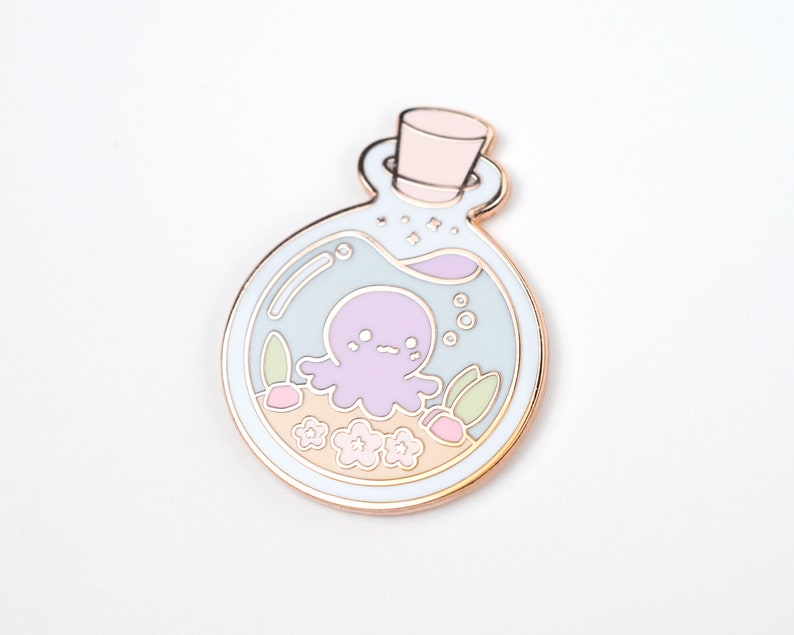Octopus Pin - Ocean Bottle Collection - Cute Lapel Hard Enamel Pin ...