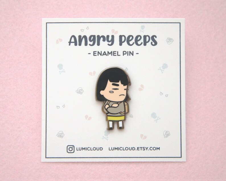 Angry Peeps Enamel Pin Del Character Cute Lapel Pin Art - Etsy