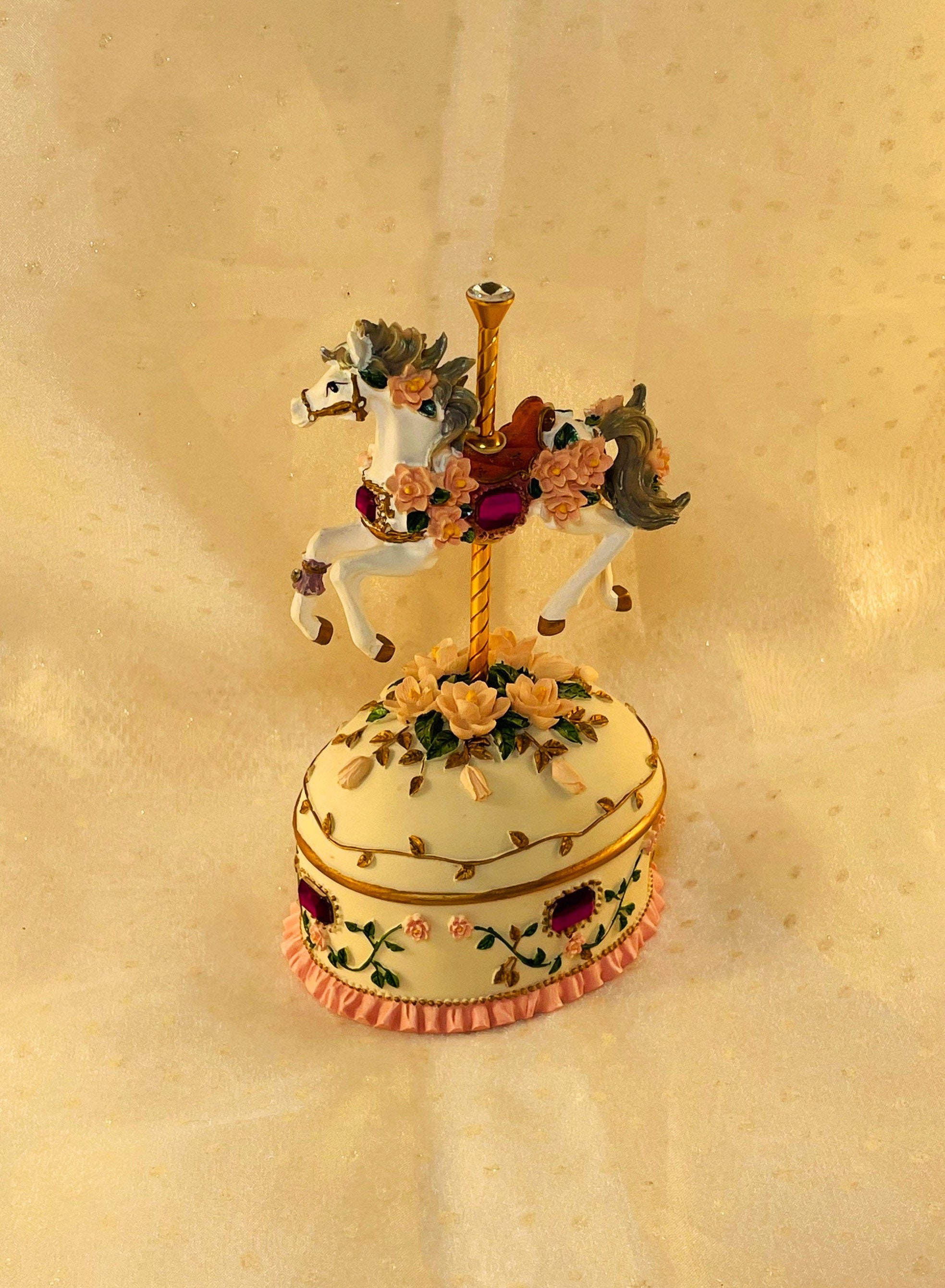 Rotating Horse Sankyo Music Box Vintage Trinket Jewellery | Etsy