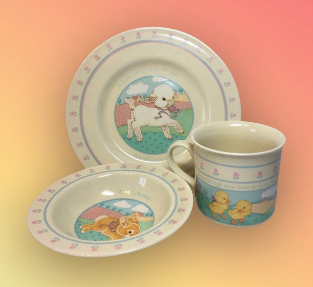 Kids Dinnerware Set Cup Mug Plates for Children - Etsy