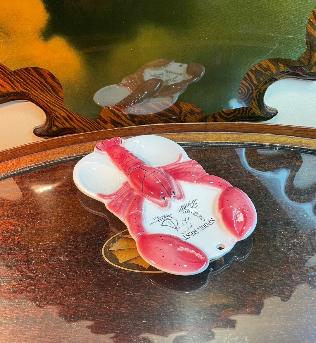 Lobster Spoon Rest Glazed Ceramic Vintage, Housewarming Gift - Etsy