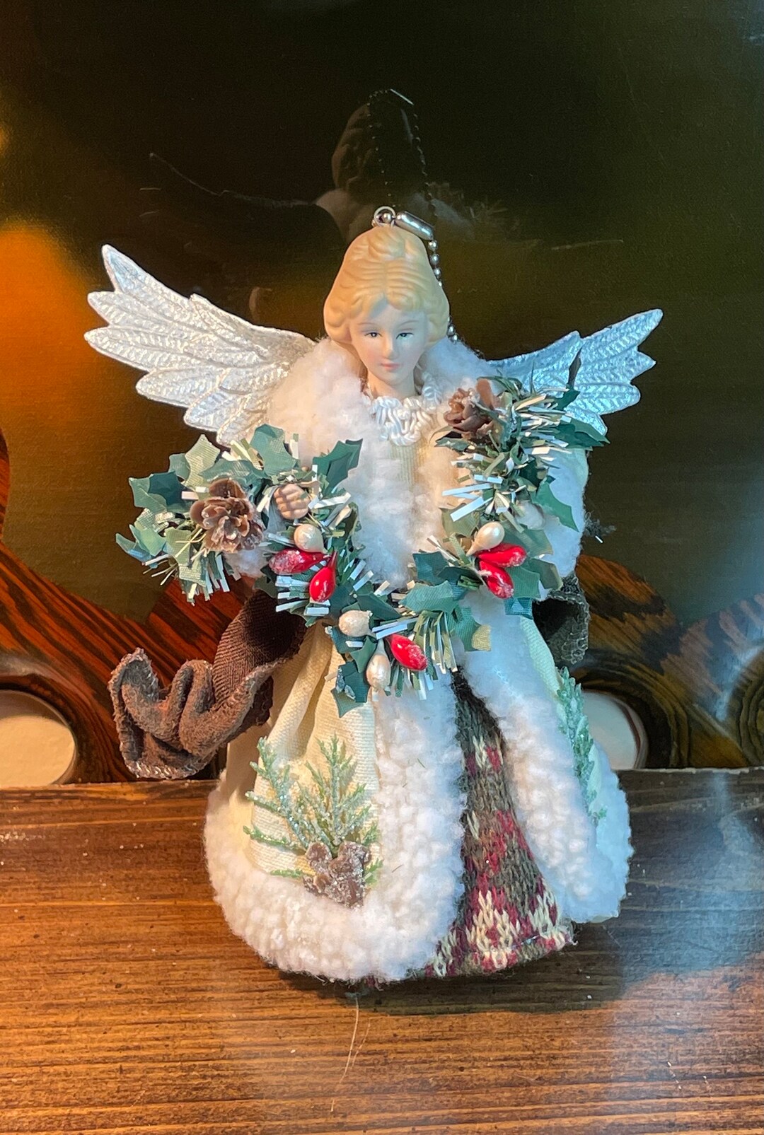 Plaster of Paris Miniature Angel Christmas Tree Topper Vintage - Etsy