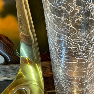 Brass and Crackle Glass Chamberstick Candle Stick Holder - Etsy