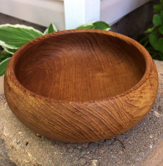 Bowls Vintage Teak Wood Circle Shape Carved Key Jewellery Holder Bowl 5 ...