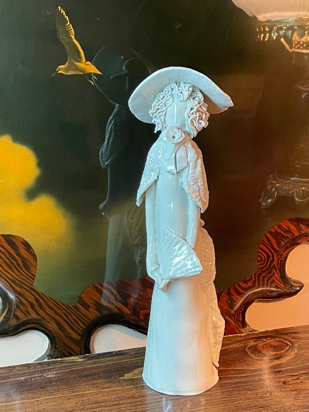 Faceless Figurine Woman Lady Glazed Ceramic Statue Vintage - Etsy