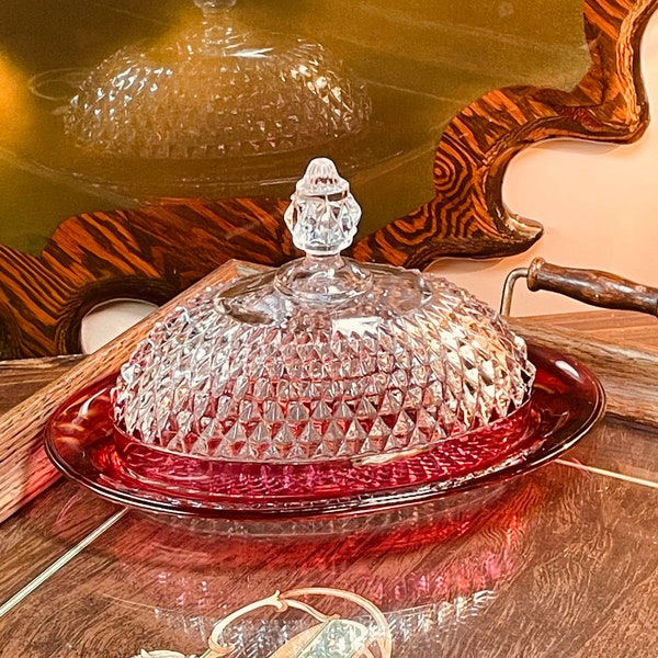Red Butter Dish - Etsy