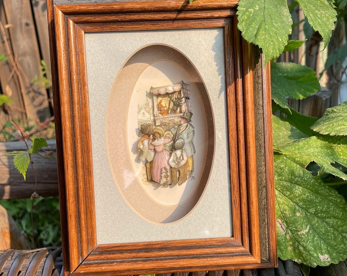 Anton Pieck 3D Framed Vintage Diorama Shadow Box Street Puppet Show ...