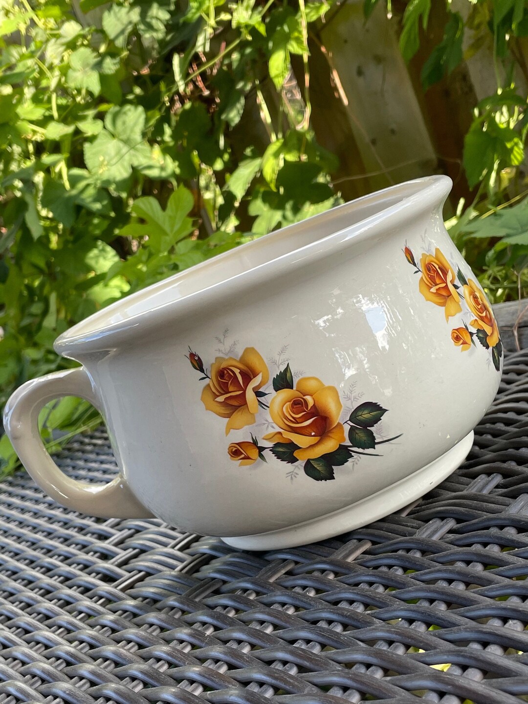 Vintage Chamber Pot, SL Clutter Rare Porcelain Ceramic, Indoor Planter ...
