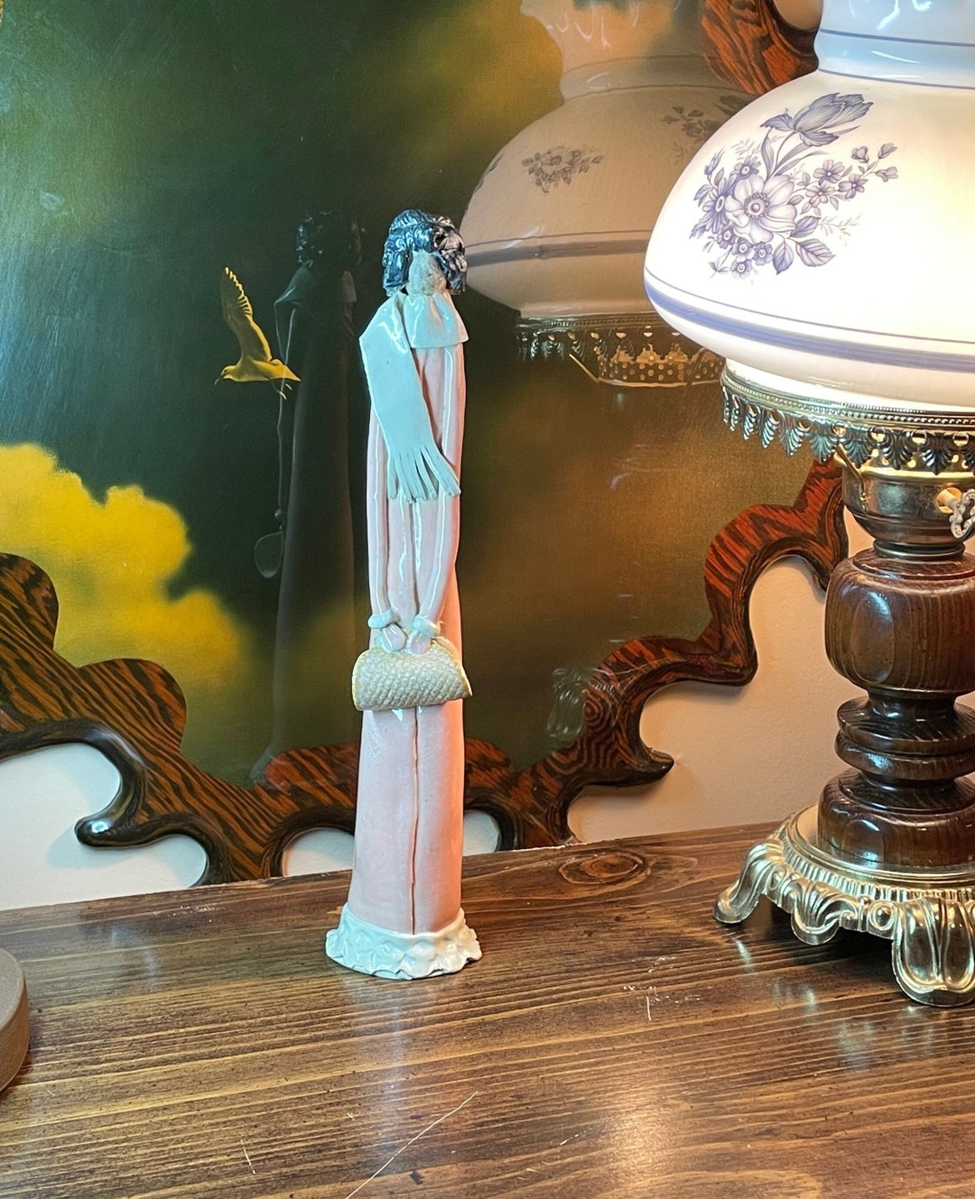 Faceless Figurine Woman Lady Glazed Hollow Ceramic Statue - Etsy