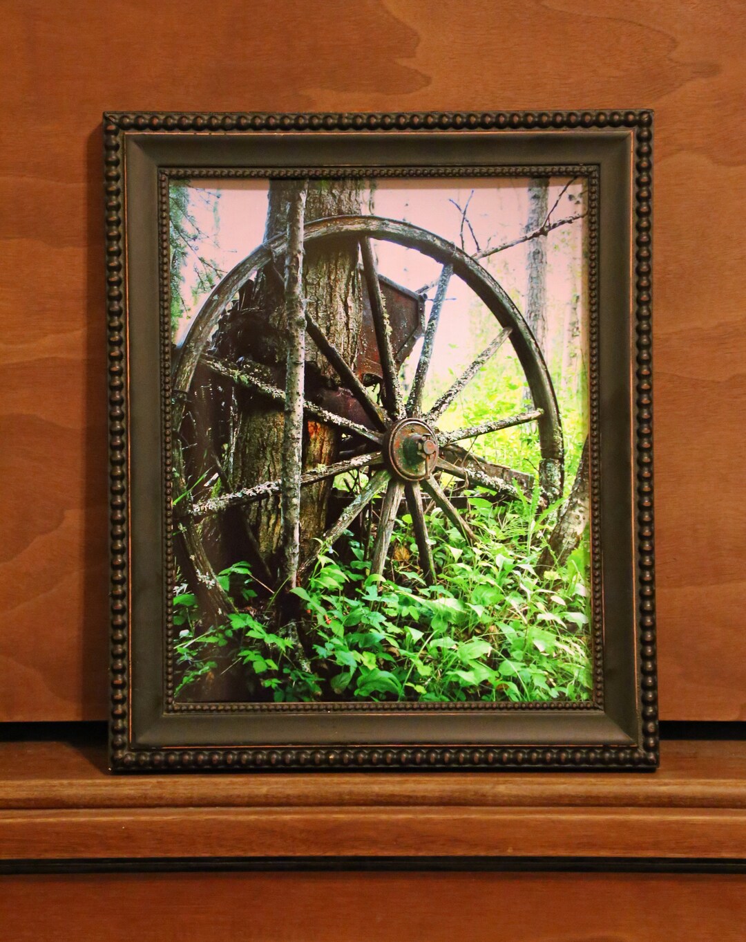 Antique Wagon Wheel and Tree. - Etsy