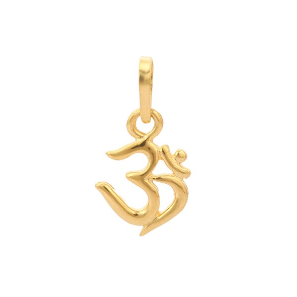 Gold Om Pendant - Etsy