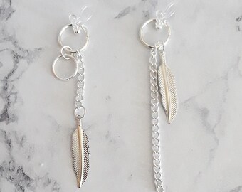Chain Clip on Earrings | Etsy