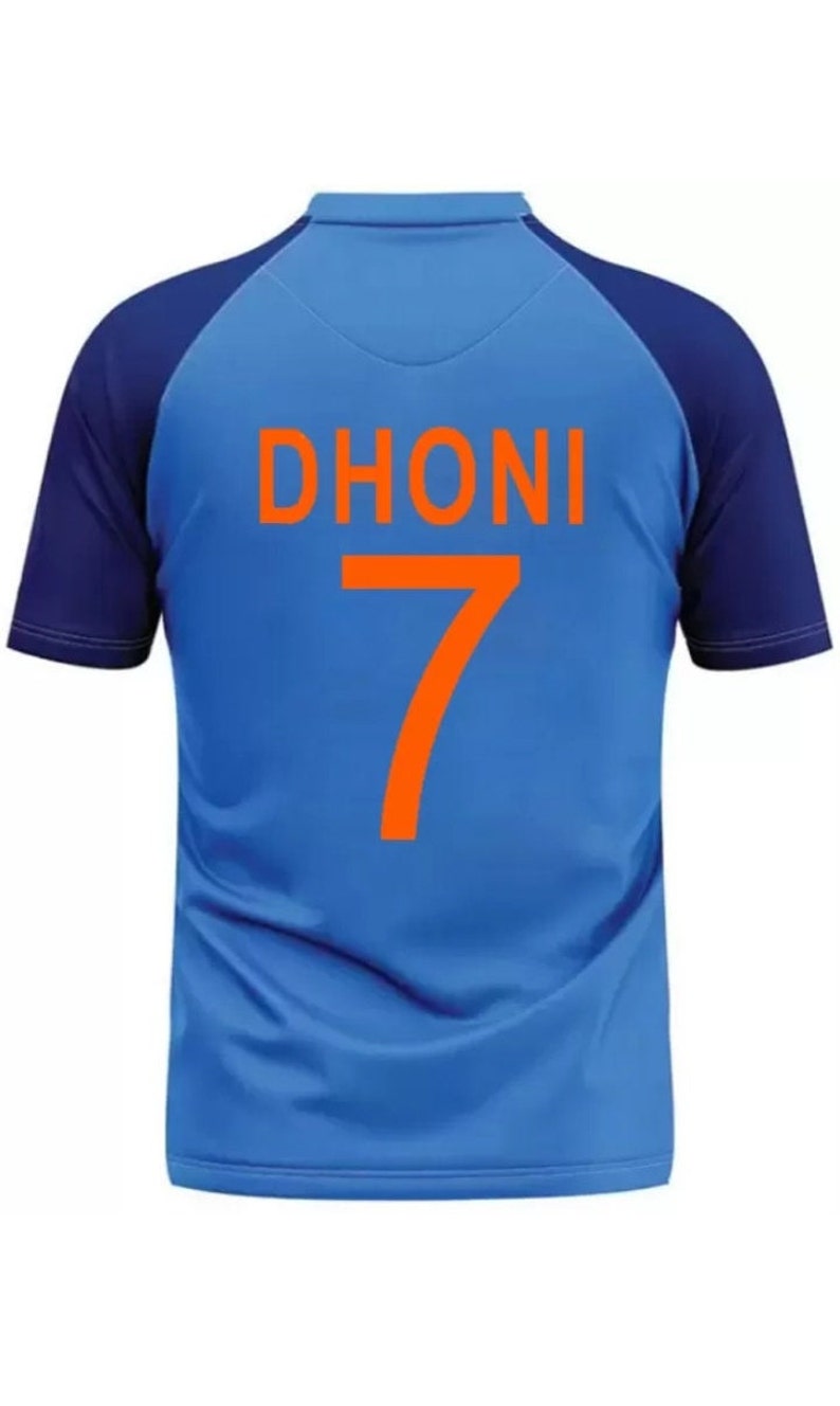 Indian Cricket Dhoni Jersey, Polyester Team Cricket Short Sleeves T ...