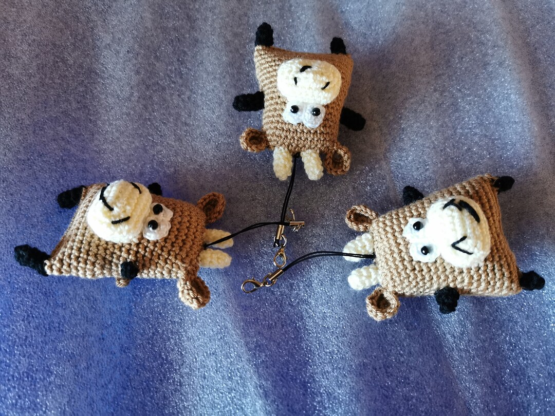 Un KEYCHANE crochet Taureau, signe du zodiaque, animal de ferme, décor ...