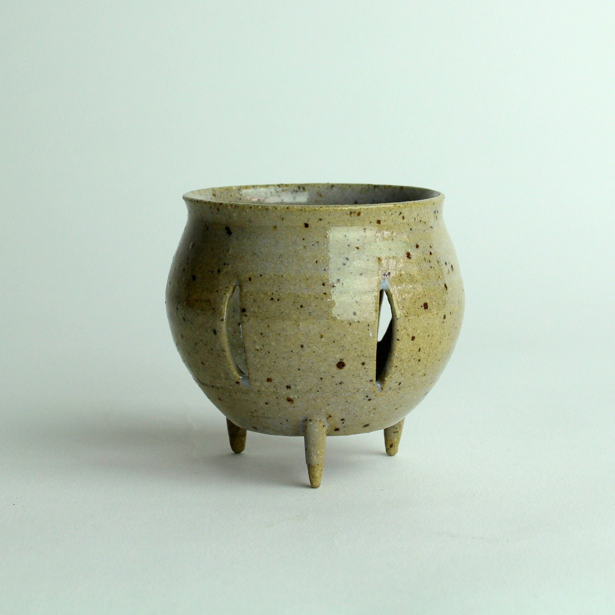 Mini orchid pot Handcrafted ceramic Three legged pot Home Décor Home ...