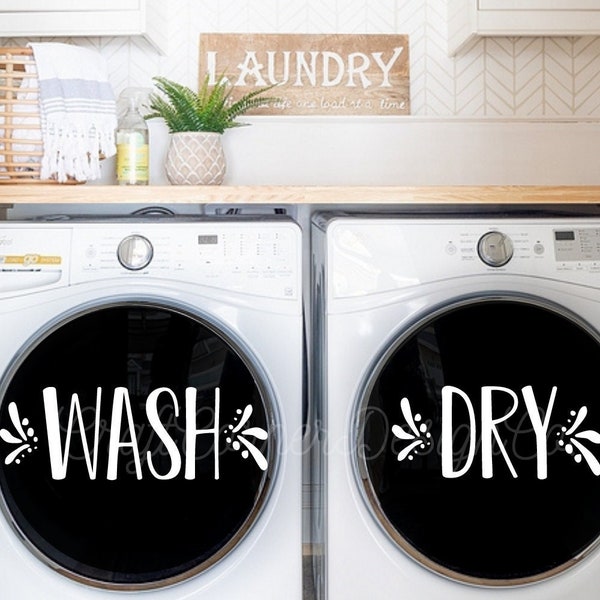 Washer and Dryer Decals - Etsy
