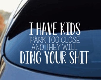 Funny Car Dent Decal - Etsy
