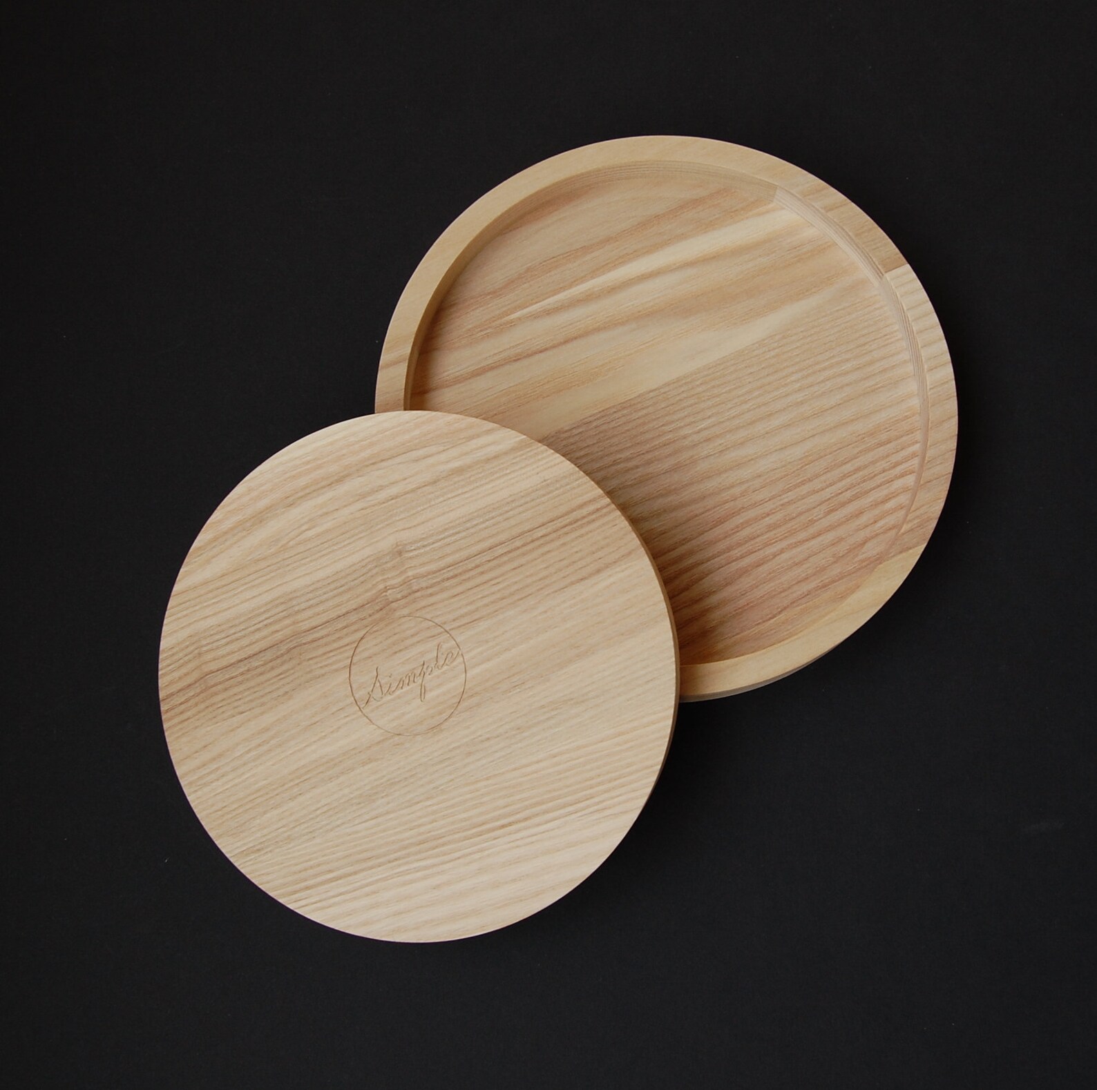 Wooden Plates, Round Plates Set, Decorative Wooden Plates, Handmade Ash ...