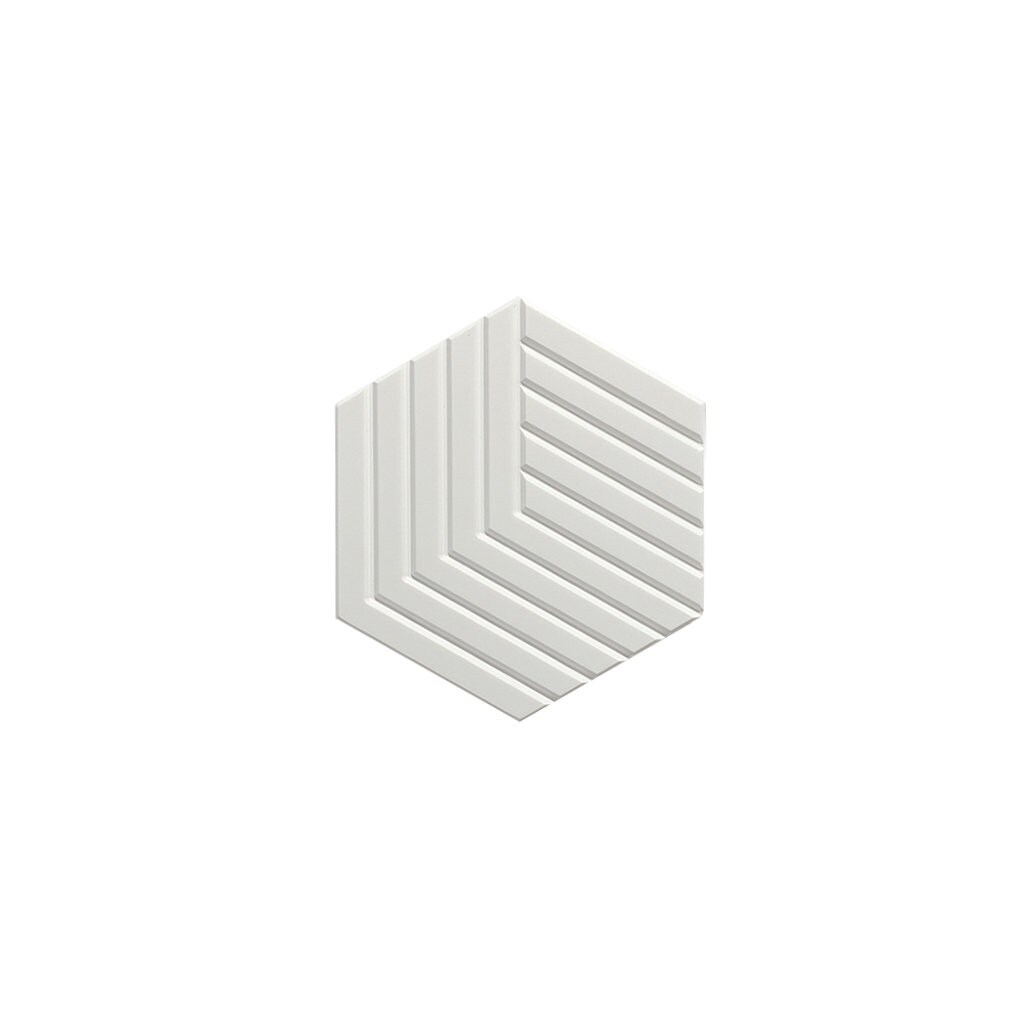 Hexagon Illusion Coasters Set, Modern Geometric Coasters, White Light ...