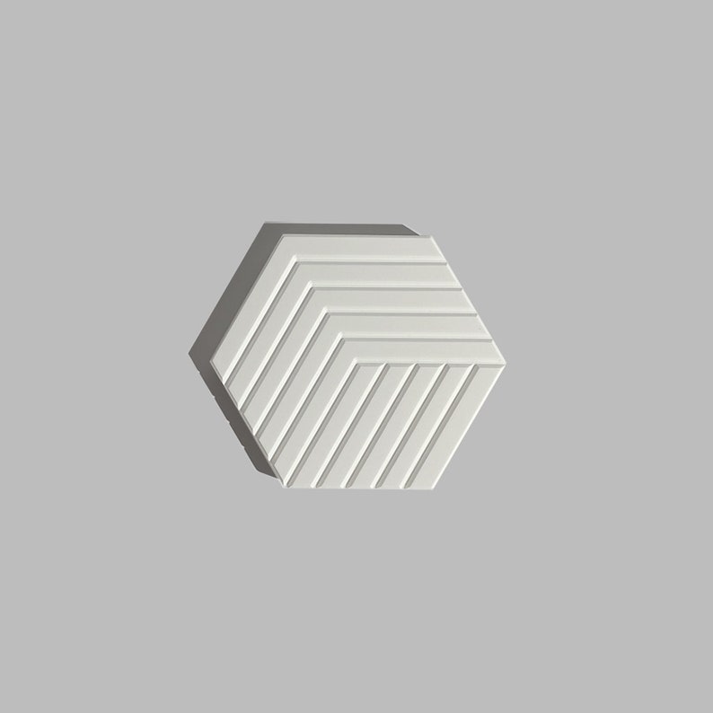 Hexagon Illusion Coasters Set Modern Geometric Coasters | Etsy