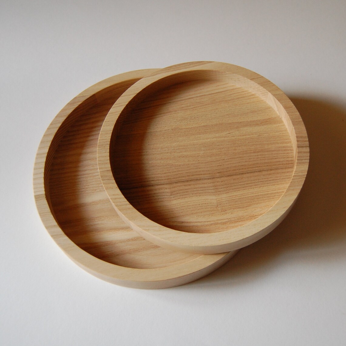 Wooden Plates, Round Plates Set, Decorative Wooden Plates, Handmade Ash ...