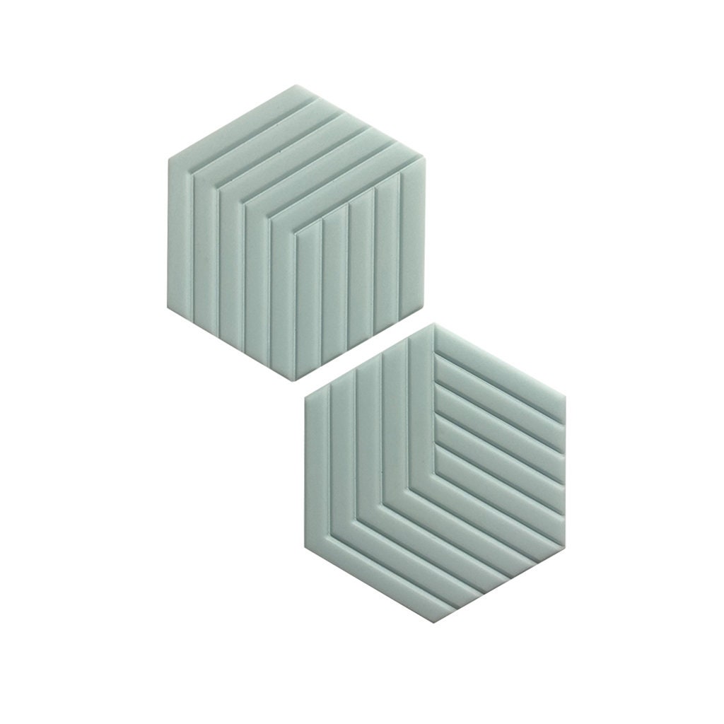 Hexagon Illusion Coasters Set Modern Geometric Coasters - Etsy