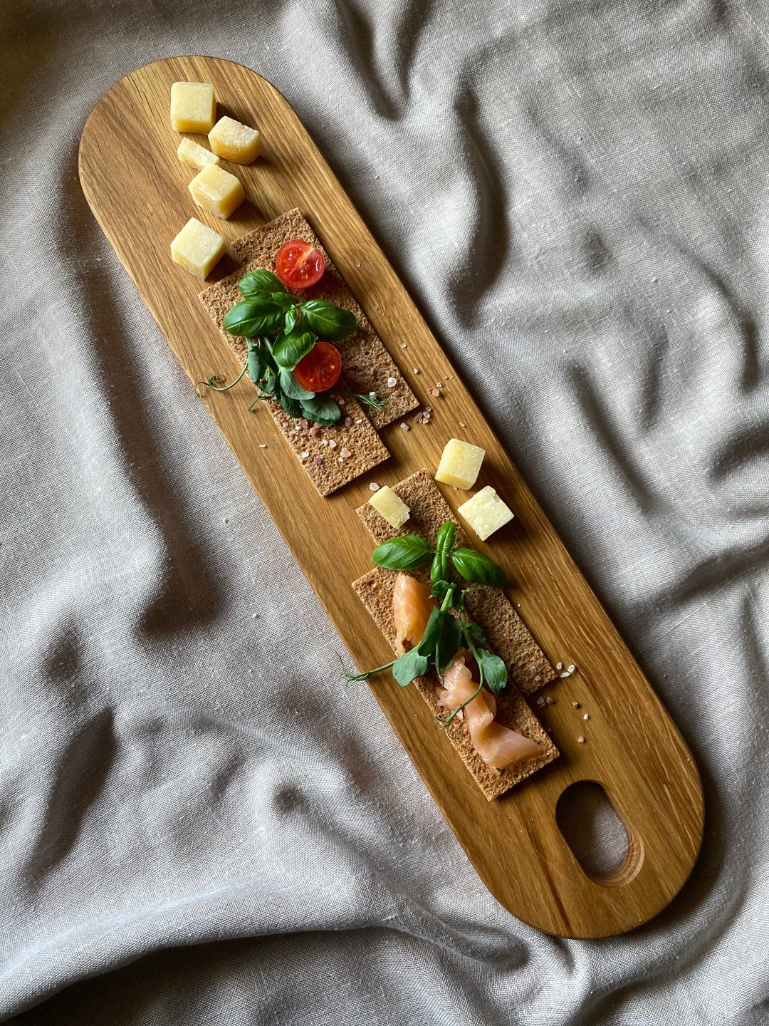 Wooden Cheese Board, Oak Wood Cutting Board, Decorative Cheese Board ...