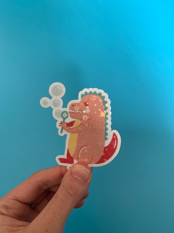 Bubble Blowing T-rex Sticker Tyrannosaurus Rex | Etsy