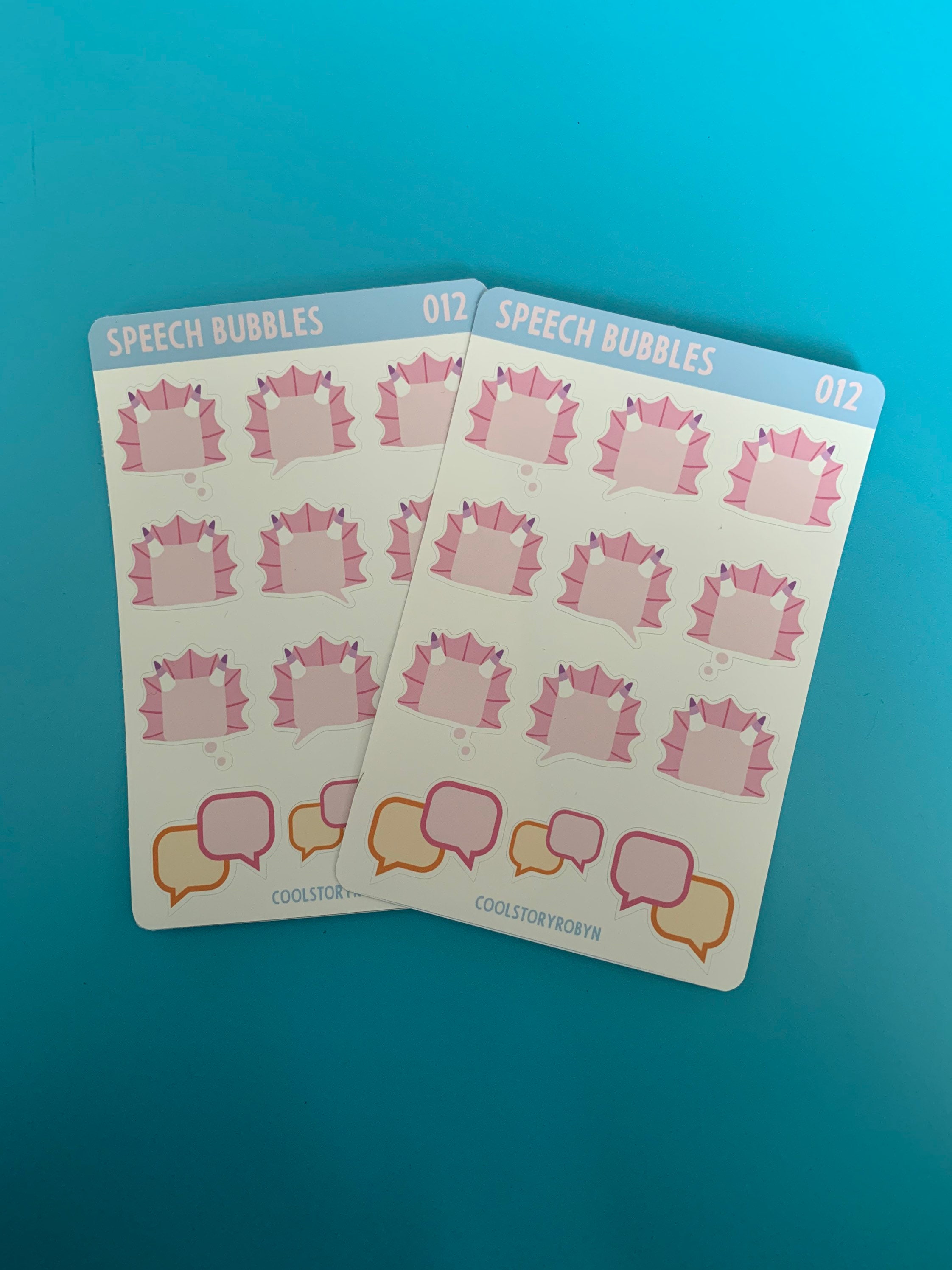 Sprache Blase Dinosaurier Sticker Blatt Sprachblasen - Etsy.de