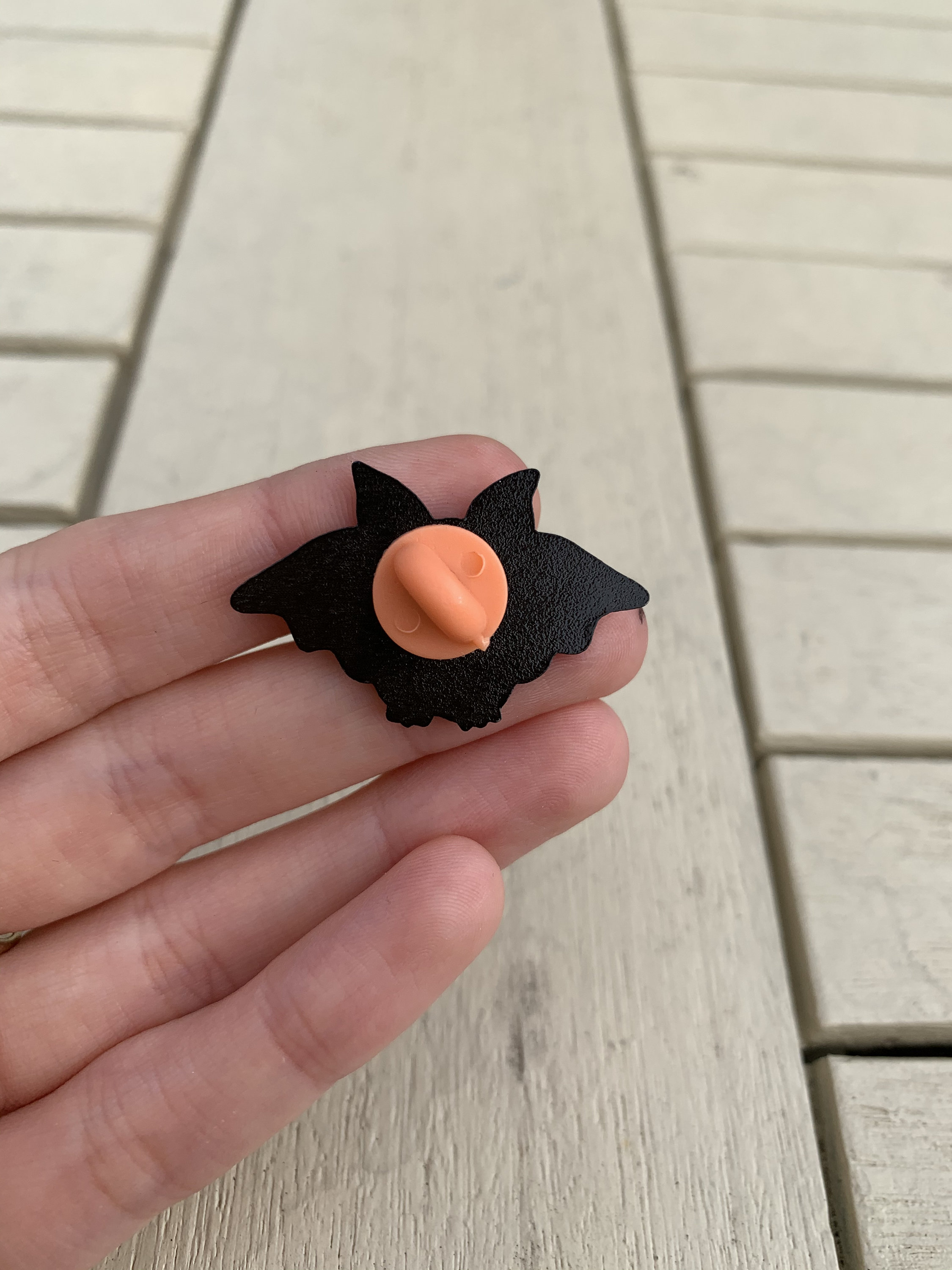 Bat O' Lantern Enamel Pin Badge Pumpkin Bat Pin | Etsy