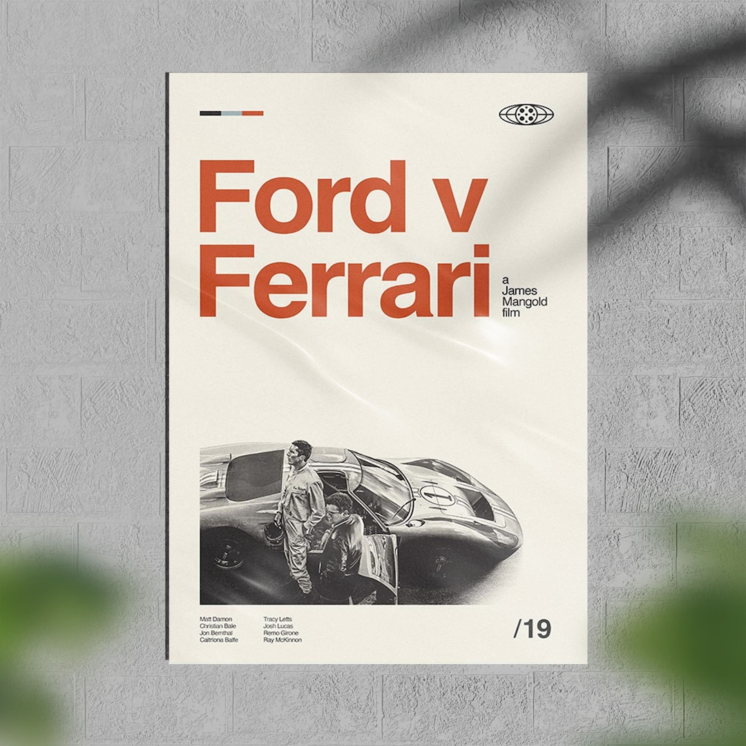 Ford V Ferrari 2019 Movie Poster Ford V Ferrari Movie - Etsy