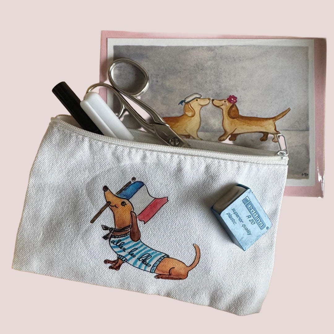 Etui Met Teckel, Make-uptassen, Schrijfwaren, Opbergen, Toiletspullen ...